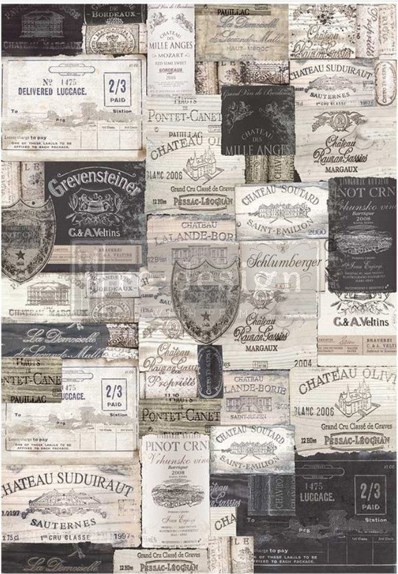 Redesign with Prima Decoupage Fibre Paper - A1 Antique Labels – Rock Me ...