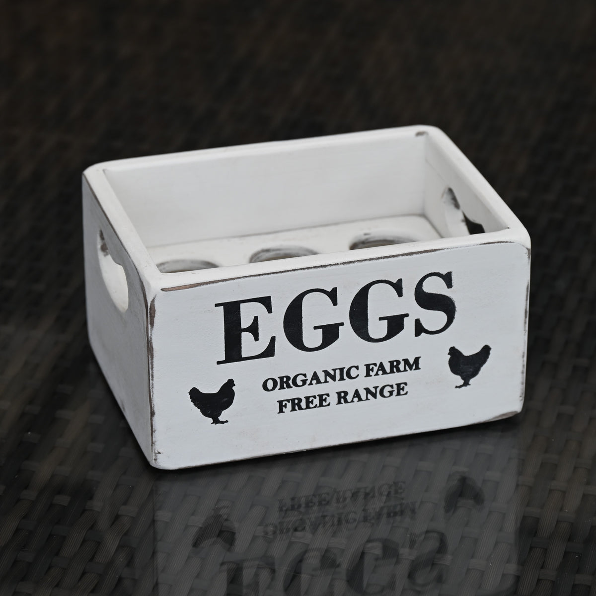 White Wooden Egg Box - 1/2 Dozen (with removable tray) – Rock Me Revamp