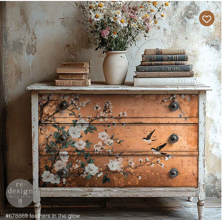 Redesign with Prima Decoupage Fibre Paper - A1 Feathers In The Glow ...