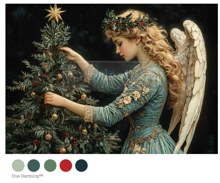 Redesign with Prima Decoupage Fibre Paper - A4 Merry & Majestic (1 She ...