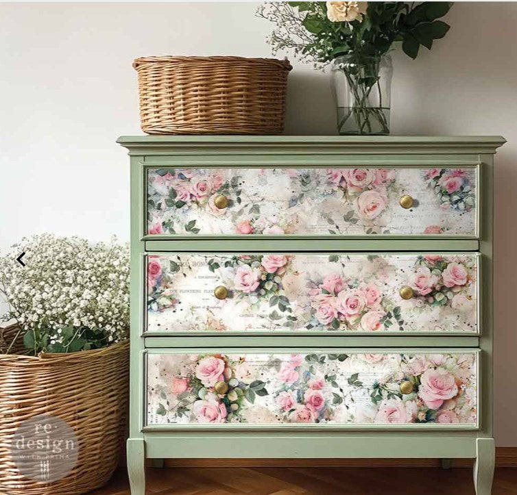 Redesign with Prima Double Delight Decoupage Fibre Paper Set - Rosy Re ...